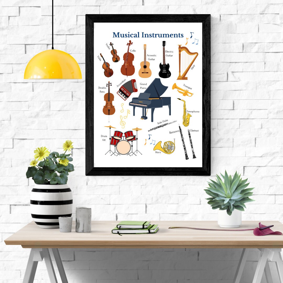 Musical Instruments Poster - Etsy