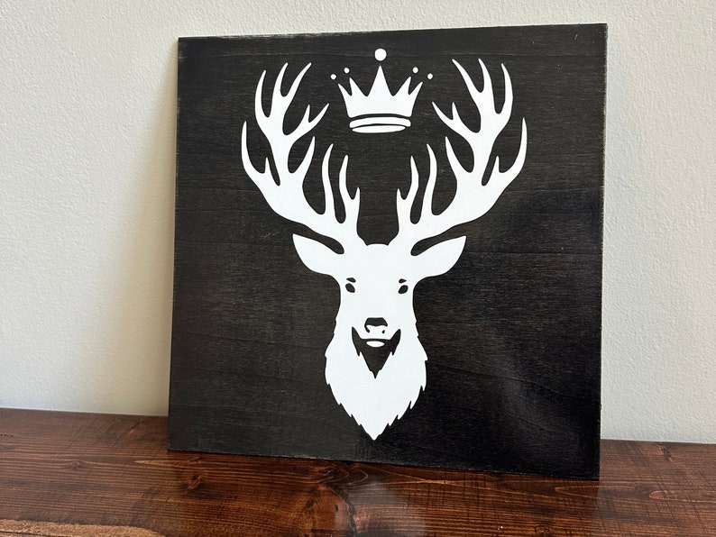 Throne of Glass Stag Black Wall Art - Etsy