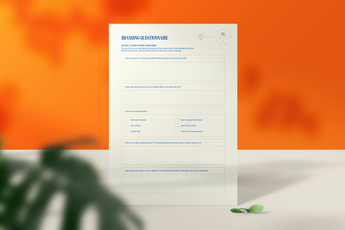 Client Questionnaire Branding Questionnaire Design Questionnaire Design ...