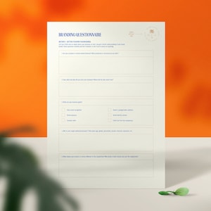 Client Questionnaire Branding Questionnaire Design Questionnaire Design ...
