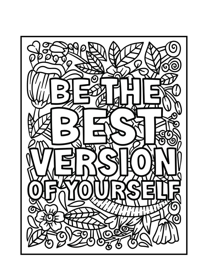 Mindful Positive Affirmations Coloring Book - Etsy