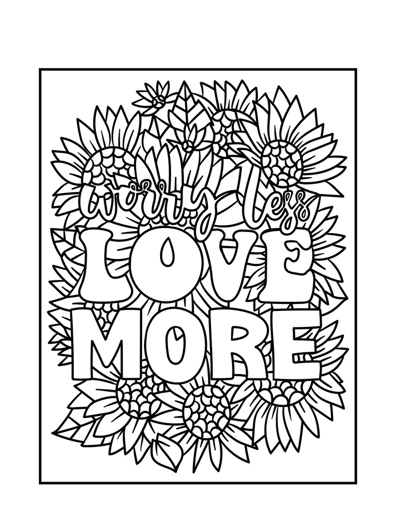 Mindful Positive Affirmations Coloring Book - Etsy