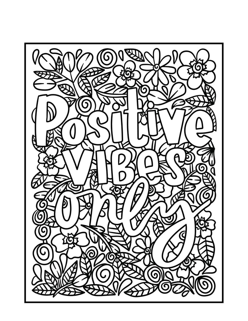 Mindful Positive Affirmations Coloring Book - Etsy