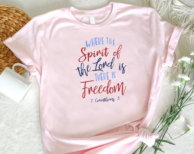 Religious 4th of July Shirt,bible Verse Freedom Tee,religious American ...