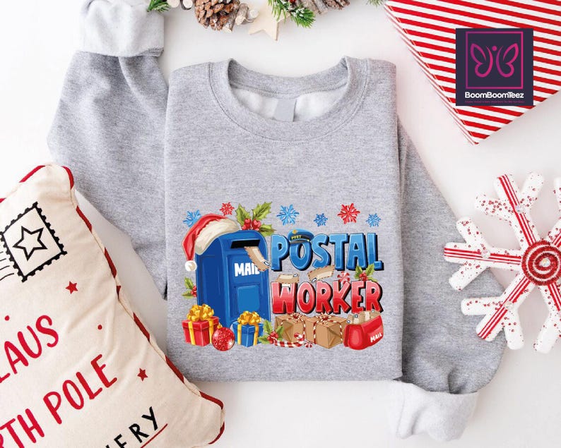 Christmas Postal Worker Sweatshirt, Mail Lady Gift, Mail Carrier ...