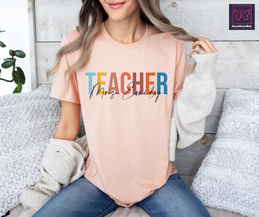 Custom Teacher Shirt, Teacher Team Shirts, Personalized Teacher T Shirt ...