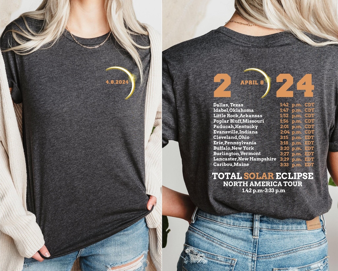 Solar Eclipse Shirt, Total Solar Eclipse Twice in A Lifetime Tee ...
