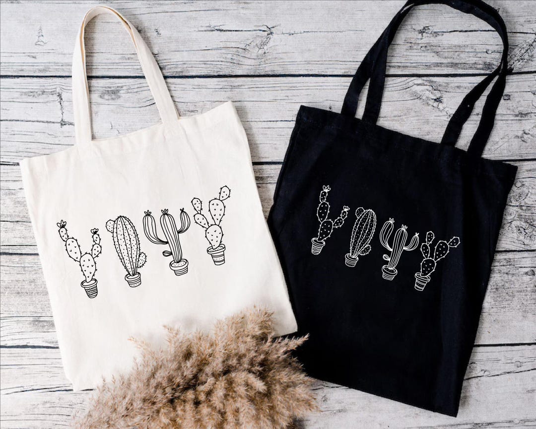Cactus Tote Bag, Cactus Bachelorette Bags, Western Desert Vibes Bag ...