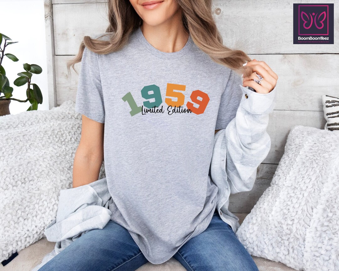 Vintage 1959 Shirt,birthday Gift Shirt,65th Limited Edition Shirt,born ...