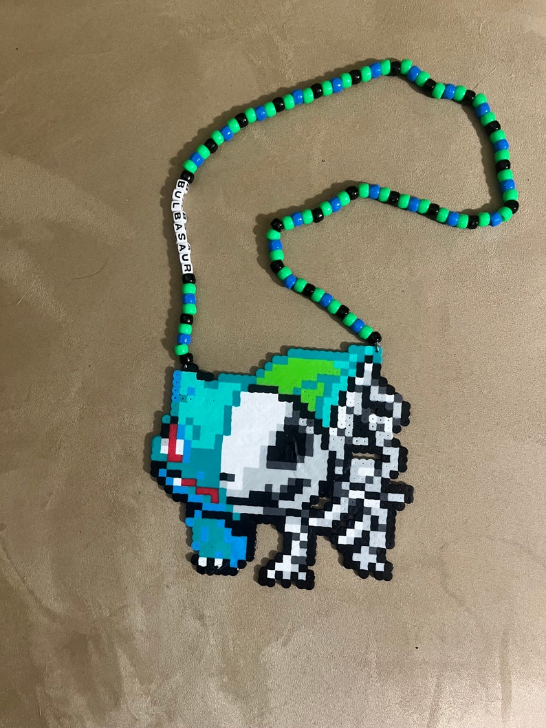 Bulbasaur Perler Kandi Necklace - Etsy