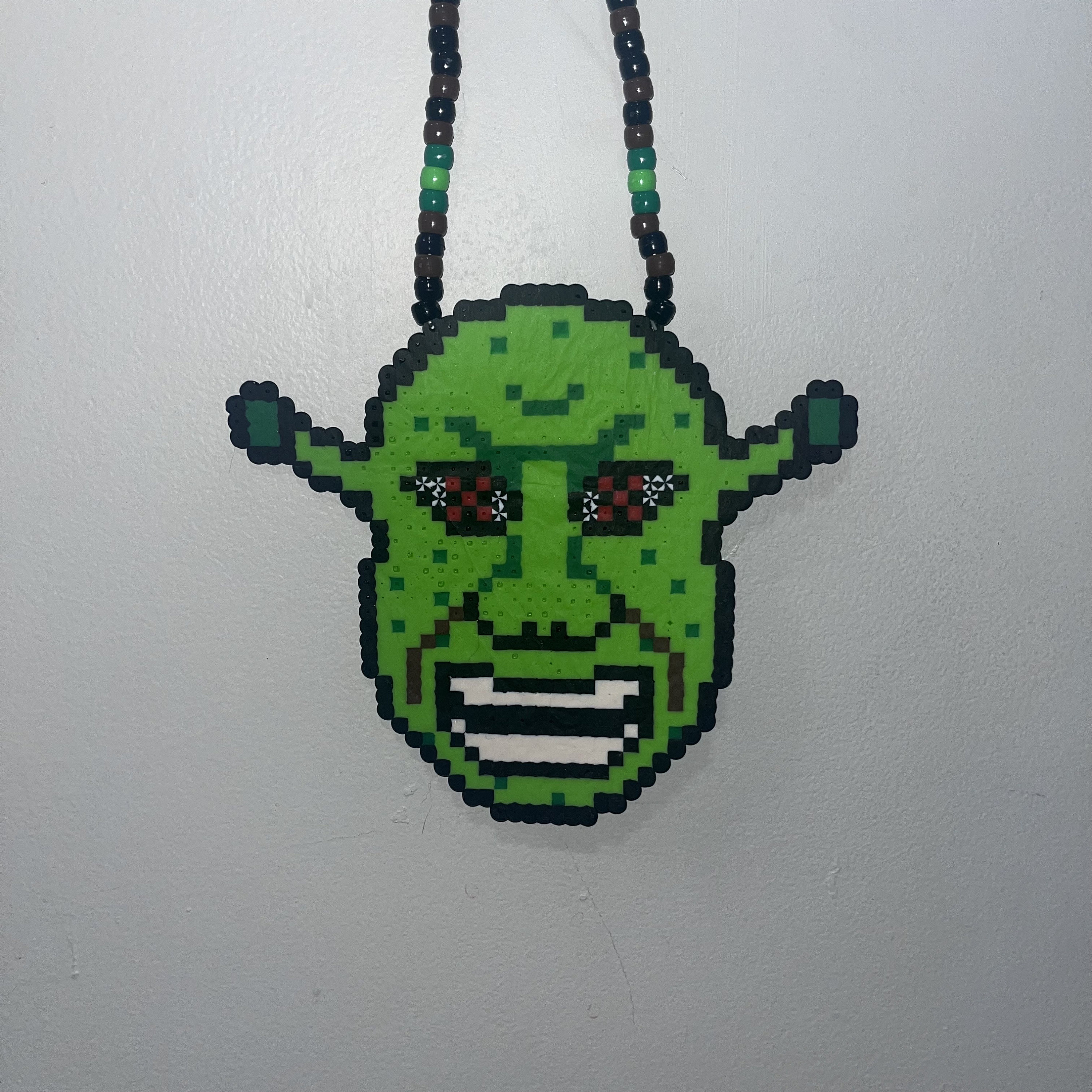 Shrek Angry Excision Tour Perler Kandi Necklace - Etsy