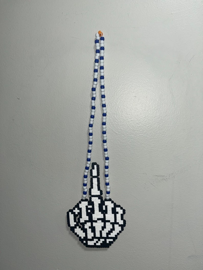 Middle Finger Perler Kandi Necklace - Etsy