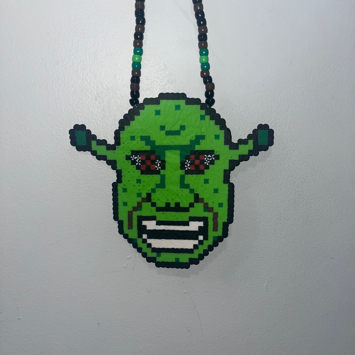 Shrek Angry Excision Tour Perler Kandi Necklace - Etsy