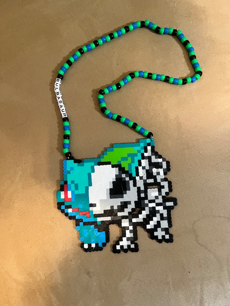 Bulbasaur Perler Kandi Necklace - Etsy