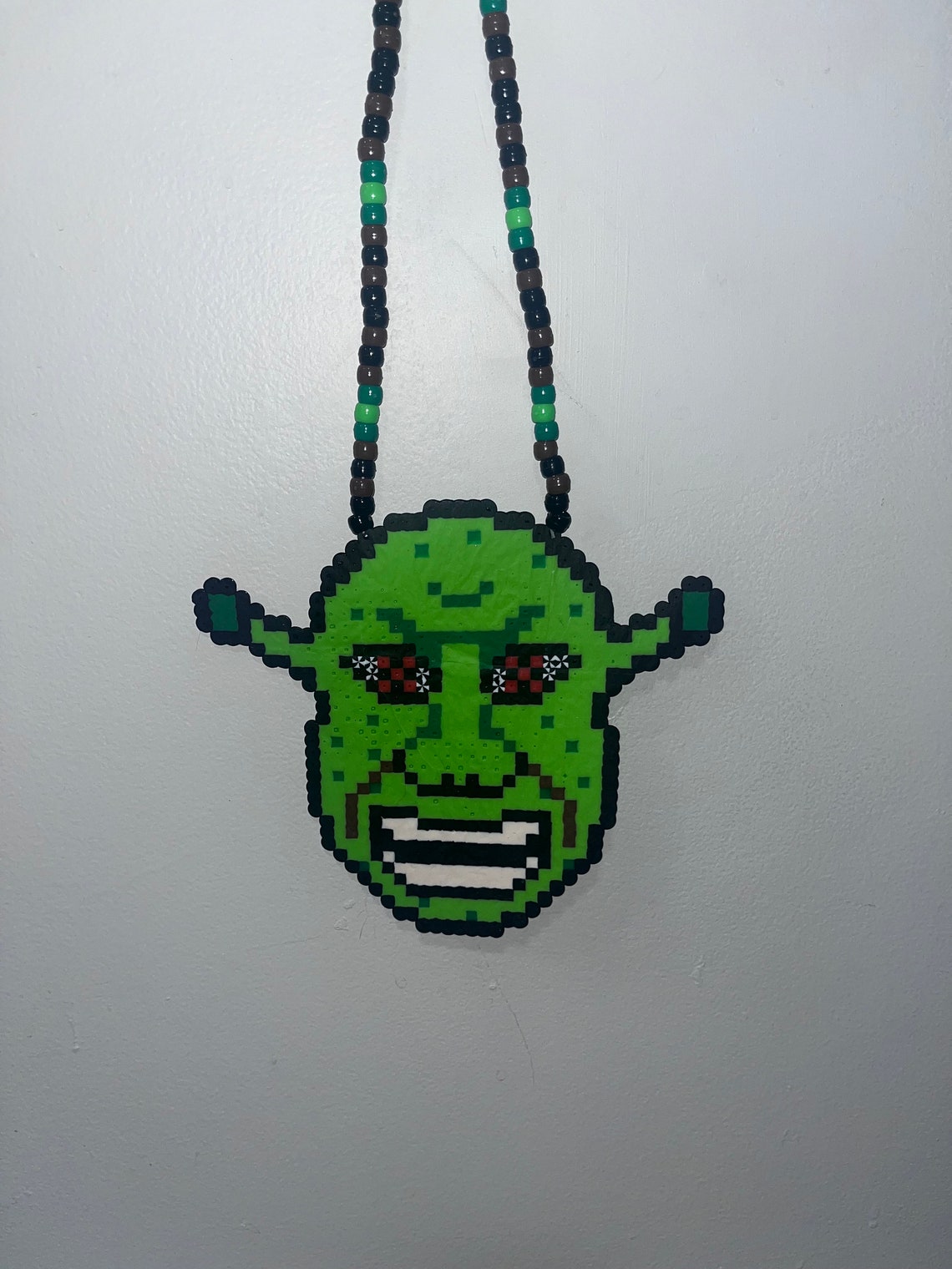 Shrek Angry Excision Tour Perler Kandi Necklace - Etsy