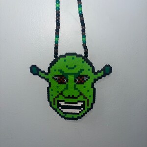 Shrek Angry Excision Tour Perler Kandi Necklace - Etsy