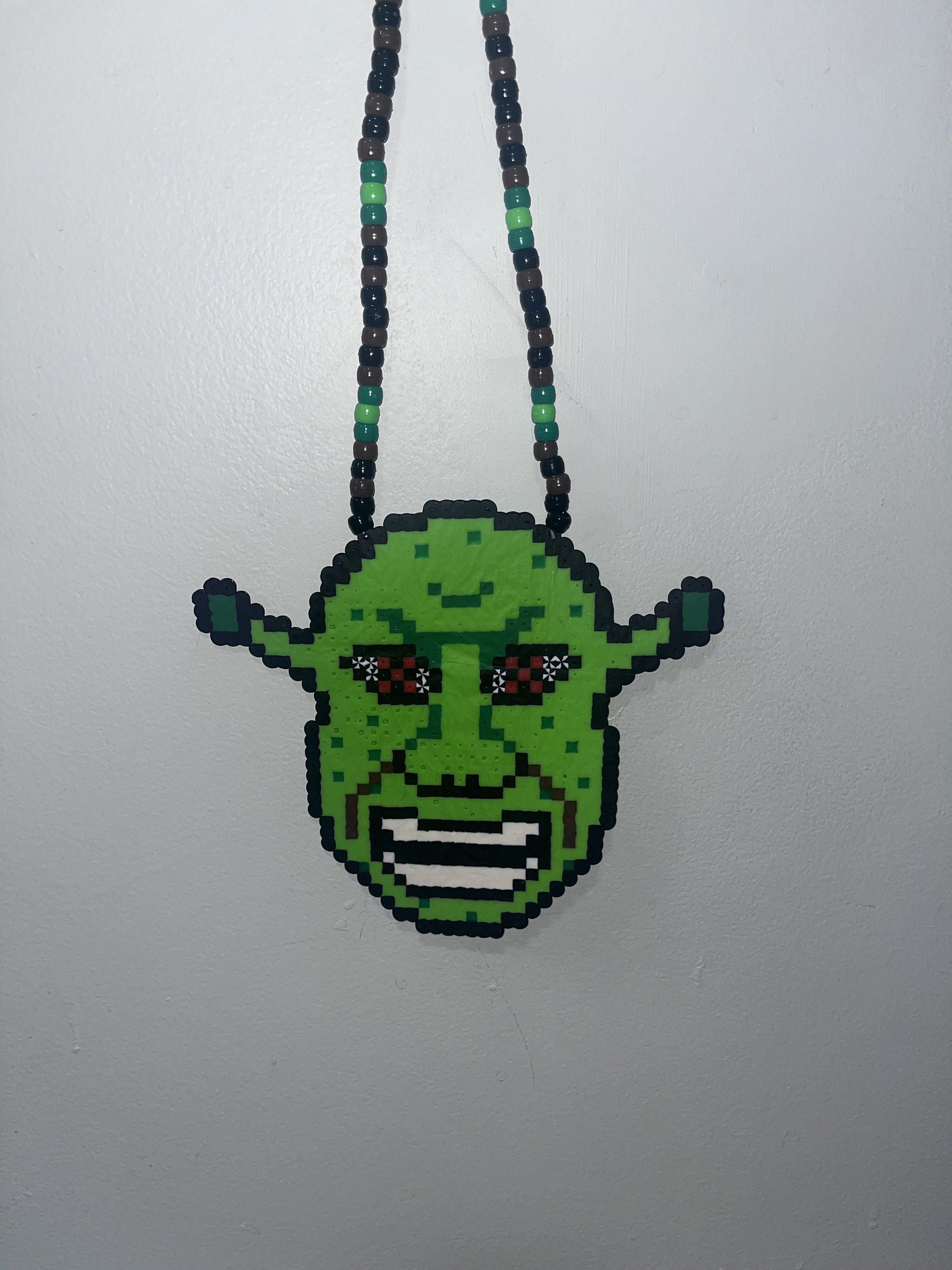 Shrek Angry Excision Tour Perler Kandi Necklace - Etsy