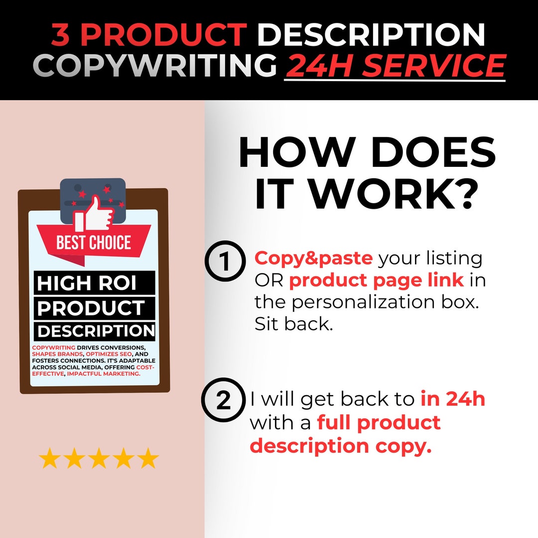Personalised Product Listing Description COPYWRITING Service That Sells ...