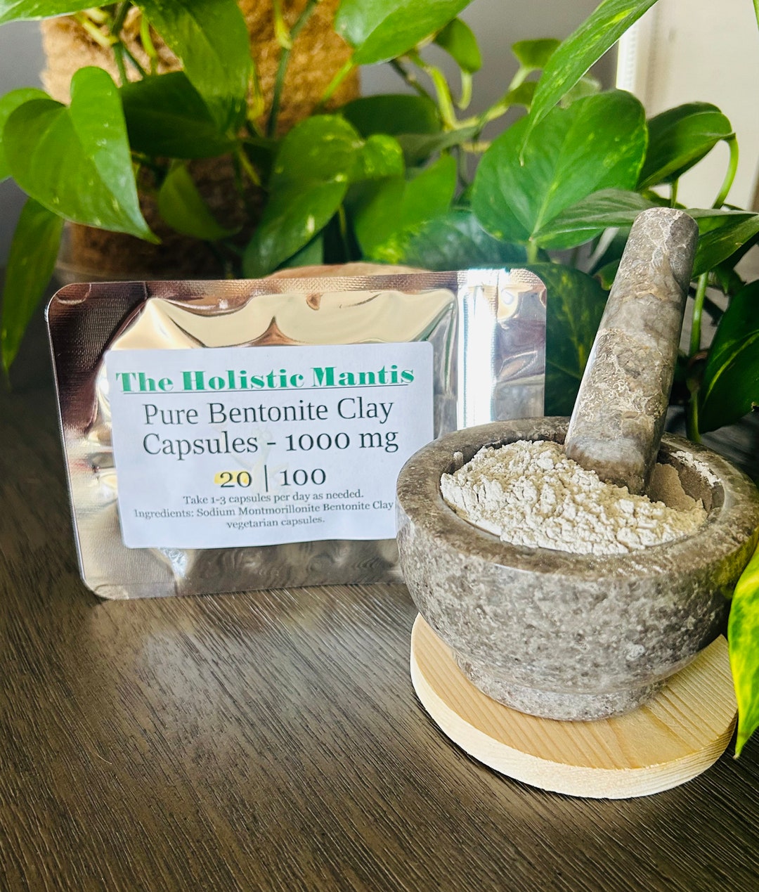 Pure Bentonite Clay Powder Highest Grade 20 Capsule Trial Size - Etsy