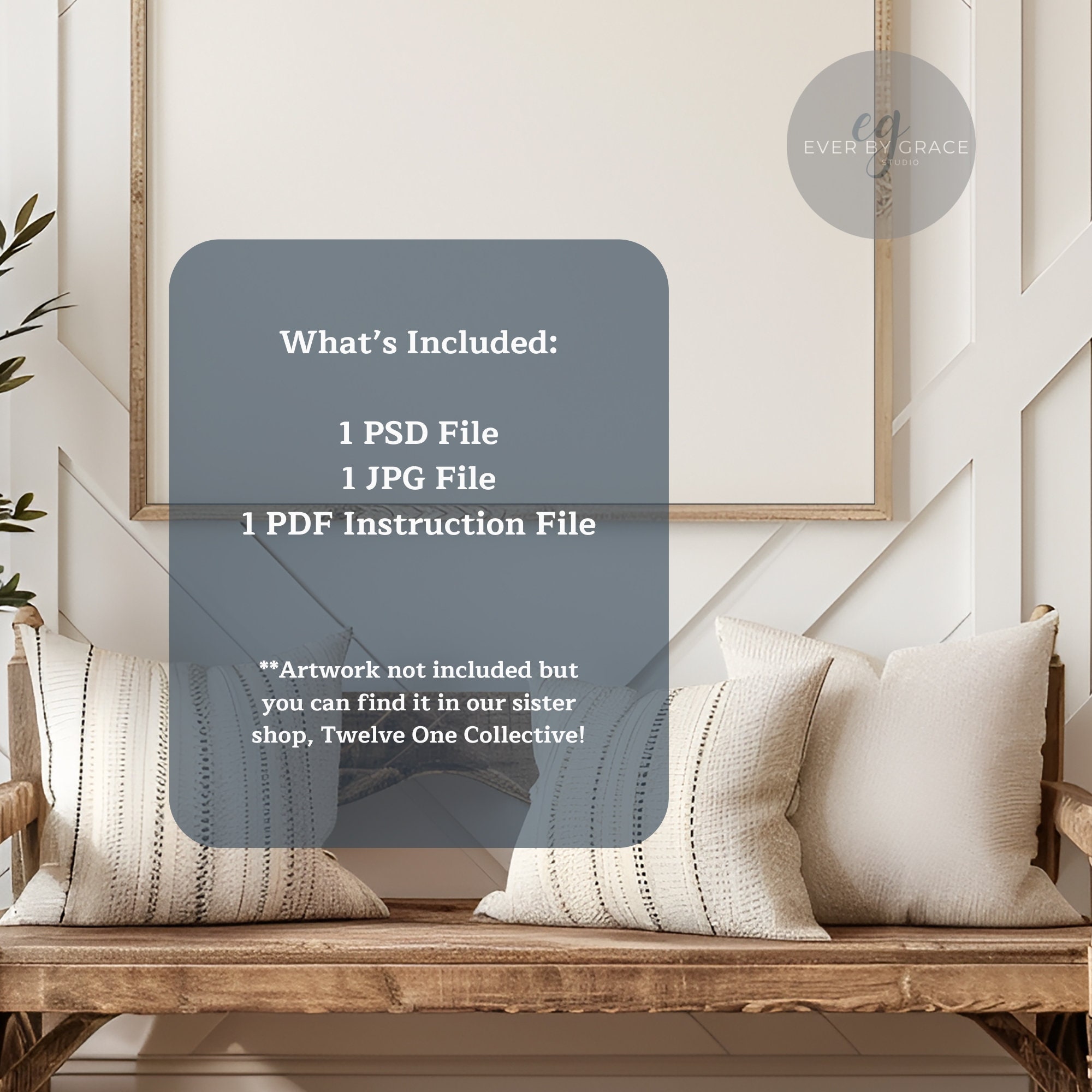 Modern Farmhouse Wall Art Mockup, Wall Art Frame Mockup, Farmhouse ...