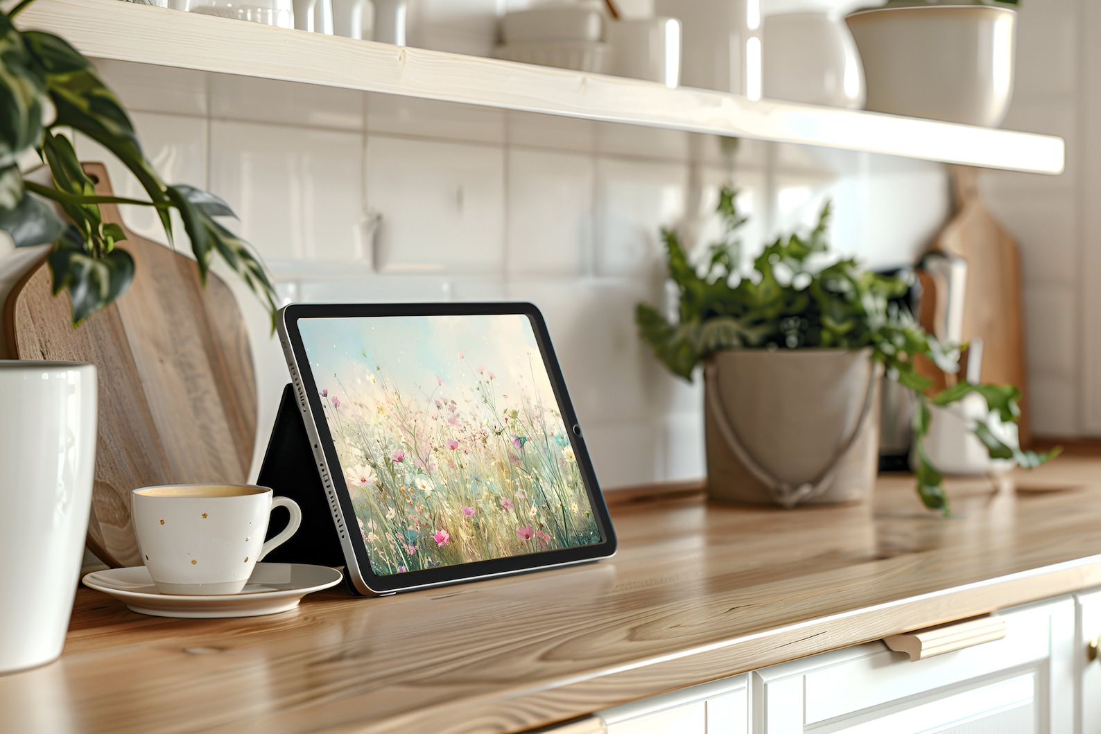 IPad Mockup, Device Screen Mockup Kitchen, Farmhouse Kitchen iPad ...