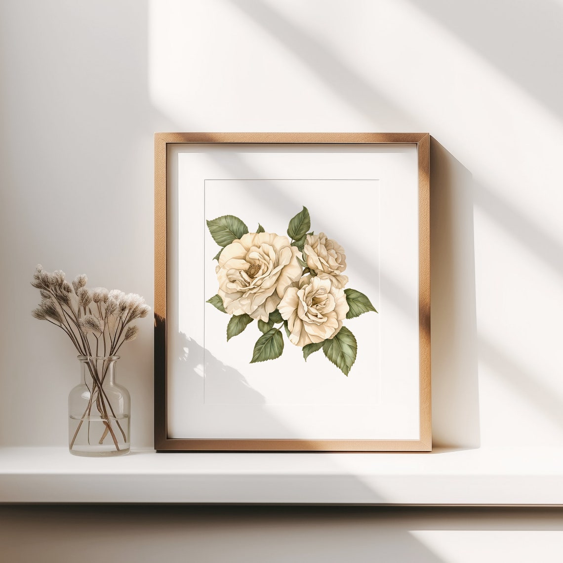 Burgundy & Cream Roses Clipart, Watercolor Roses, Roses Clipart, Blush ...