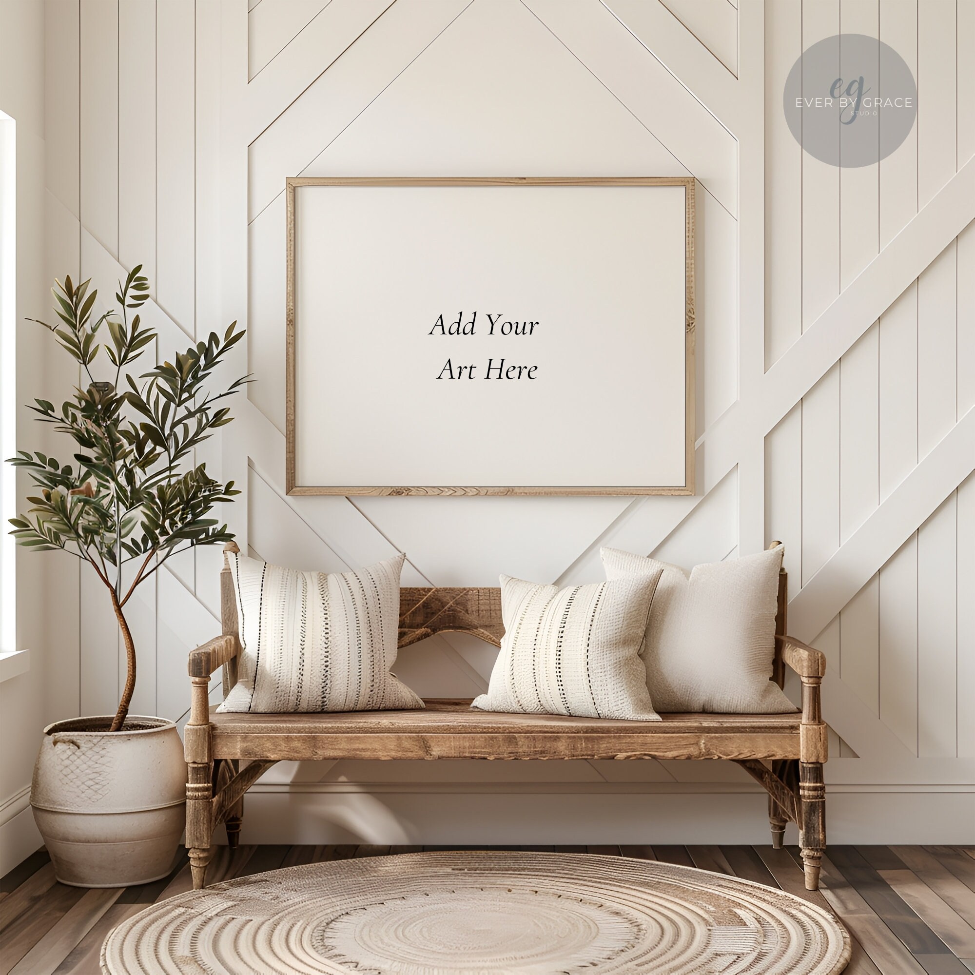 Modern Farmhouse Wall Art Mockup, Wall Art Frame Mockup, Farmhouse ...
