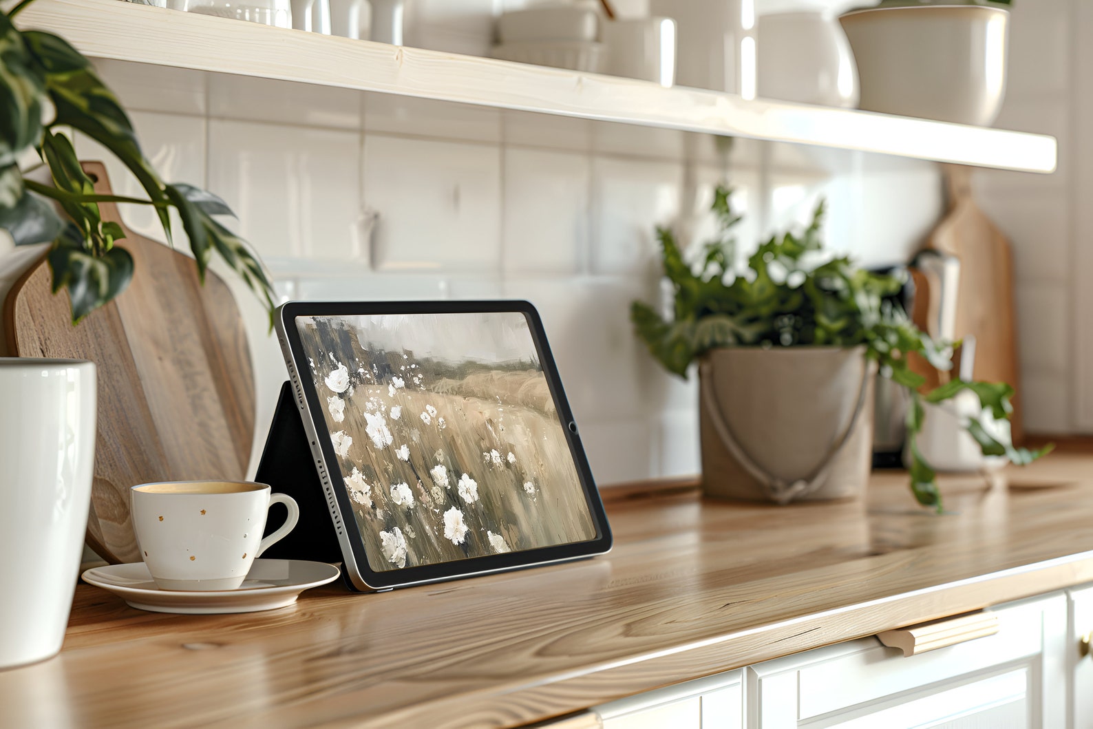 IPad Mockup, Device Screen Mockup Kitchen, Farmhouse Kitchen iPad ...