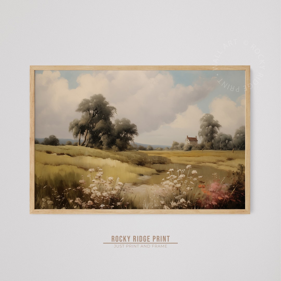Printable Landscape Art | Digital Download | Vintage Oil Painting ...