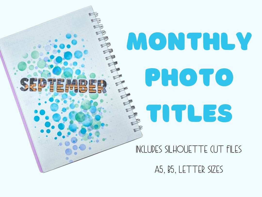Printable Monthly Planner Title Stickers for Bullet Journals and ...