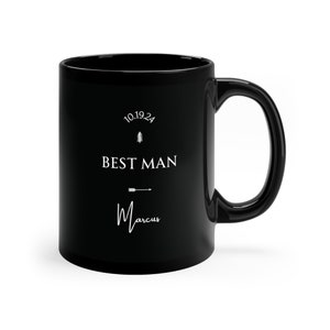 Personalized Best Man Mug Gift, Customizable Coffee Mug for the Grooms ...