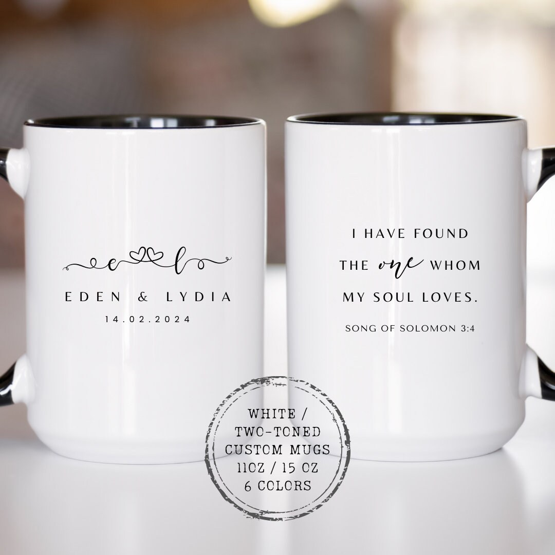Custom Mug for Couples Wedding Mugs Personalized Mr and Mrs Mug Custom ...