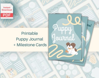 New Puppy Journal Fillable & Printable PDF Planner for New Pet Puppy ...
