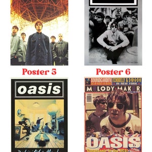 Oasis Poster, Britpop Poster, Vintage Poster, Aesthetic Poster, Gift ...