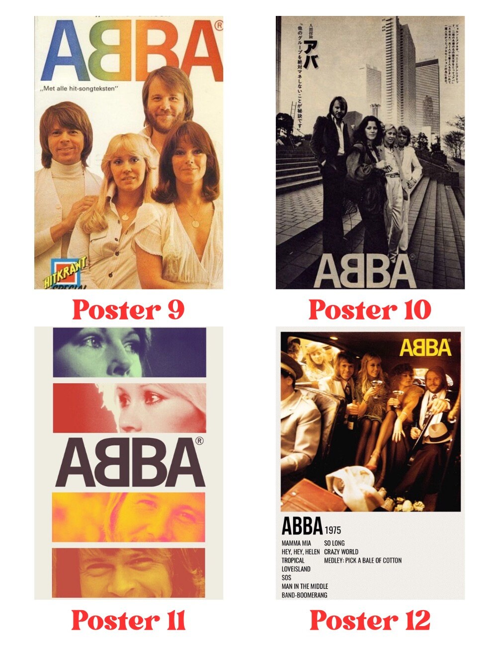 ABBA Poster, Retro Poster, Vintage Poster, Aesthetic Poster, Gift for ...