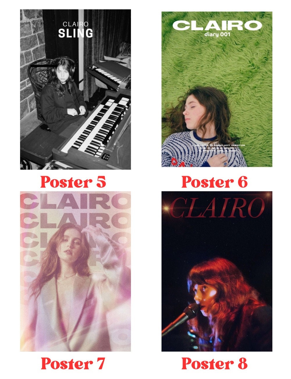Clairo Poster, Aesthetic Poster, Vintage Poster, Gift for Clairo Fan, Gift for Indie Fan, Indie ...