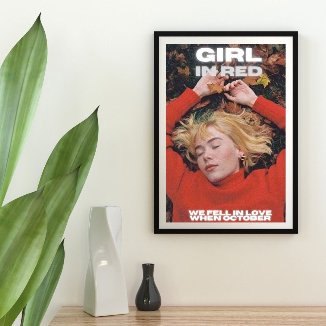 Girl in Red Poster, Aesthetic Poster, Vintage Poster, Aesthetic Wall ...