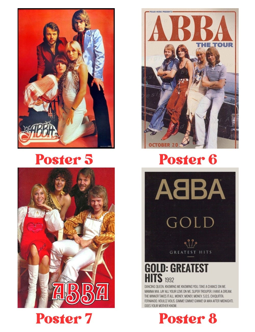 ABBA Poster, Retro Poster, Vintage Poster, Aesthetic Poster, Gift for ...