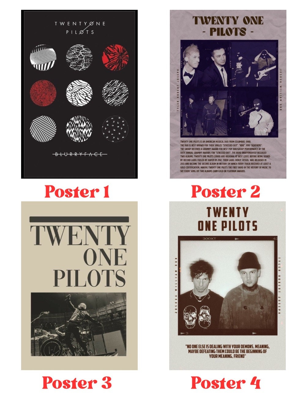 21 Pilots Poster, Aesthetic Poster, Vintage Poster, Aesthetic Wall Art ...