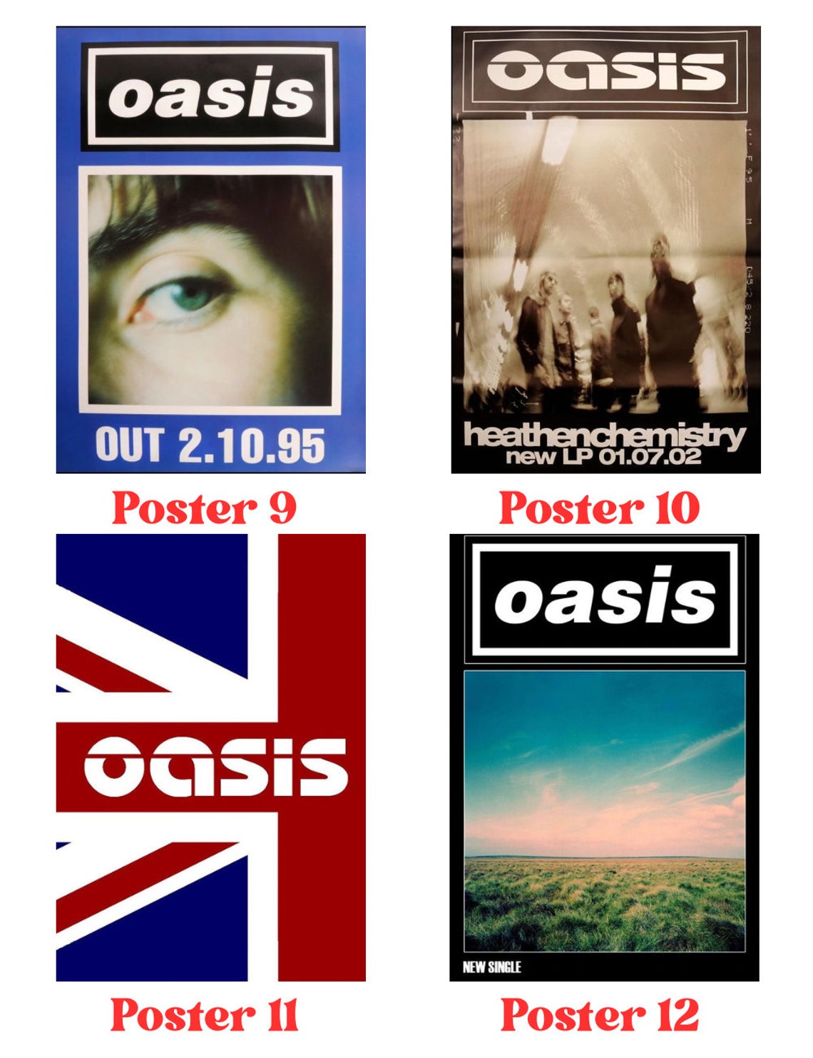 Oasis Poster, Britpop Poster, Vintage Poster, Aesthetic Poster, Gift ...