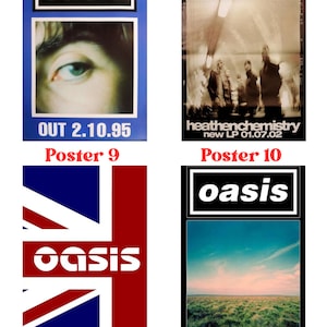 Oasis Poster, Britpop Poster, Vintage Poster, Aesthetic Poster, Gift ...