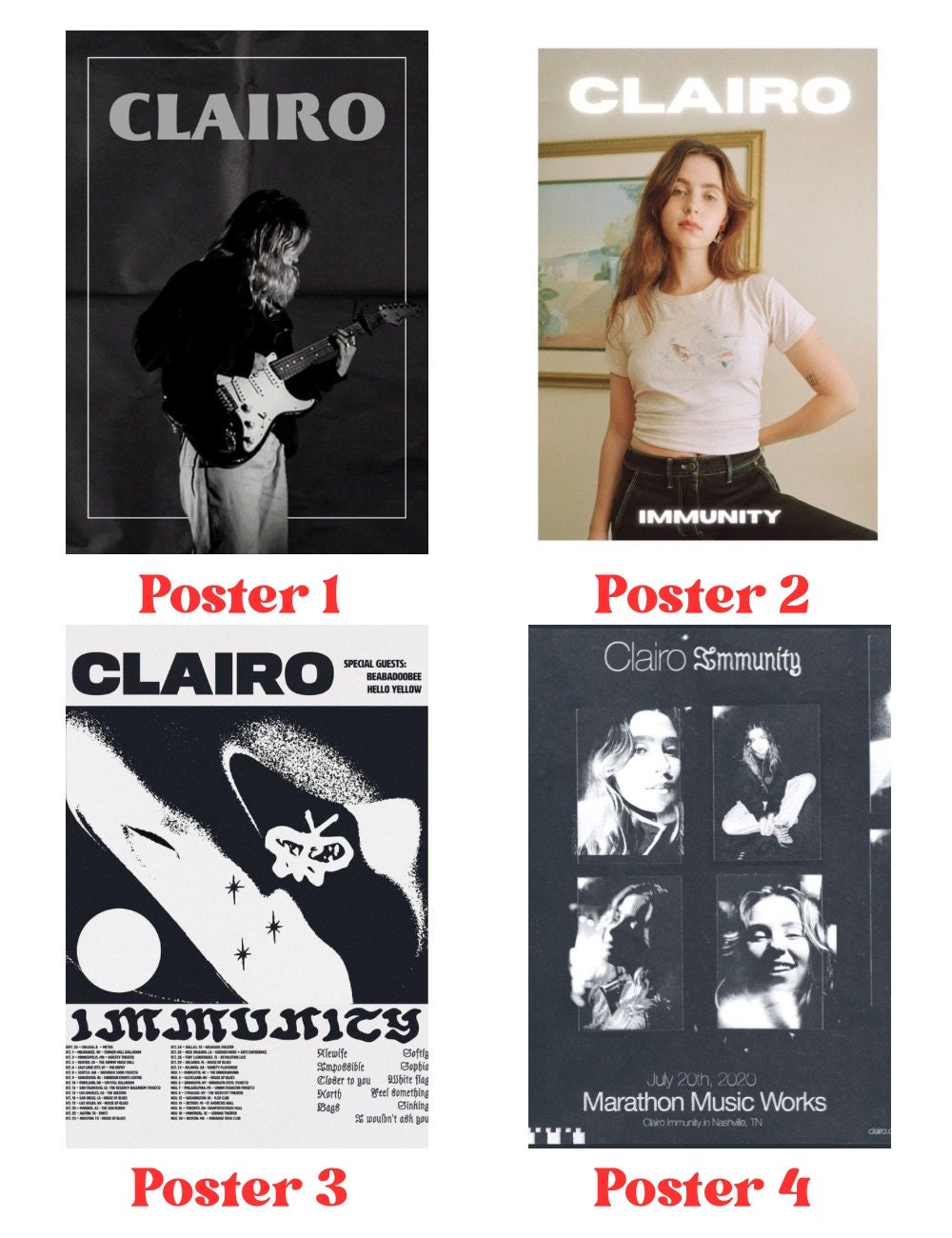Clairo Poster, Aesthetic Poster, Vintage Poster, Gift for Clairo Fan, Gift for Indie Fan, Indie ...