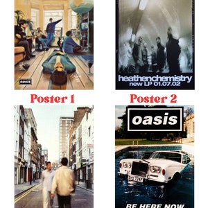 Oasis Poster, Britpop Poster, Vintage Poster, Aesthetic Poster, Gift ...