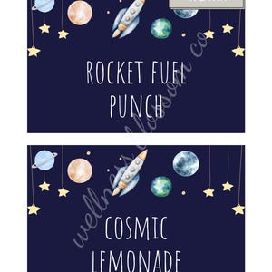 Space Themed Food Labels: Galaxy Birthday, Baby Shower (printable PDF ...