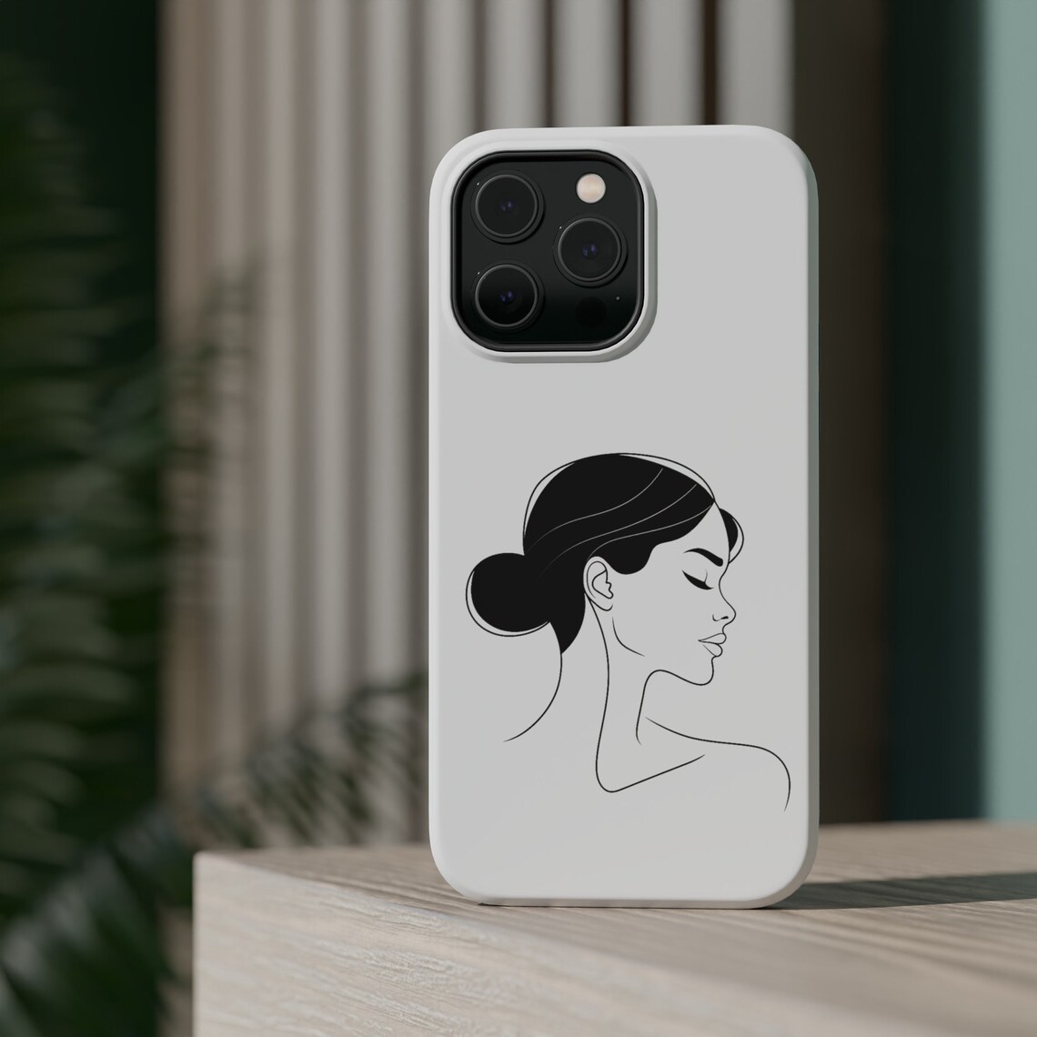 Mystery in Monochrome woman Face Line Art Magsafe Tough Cases - Etsy