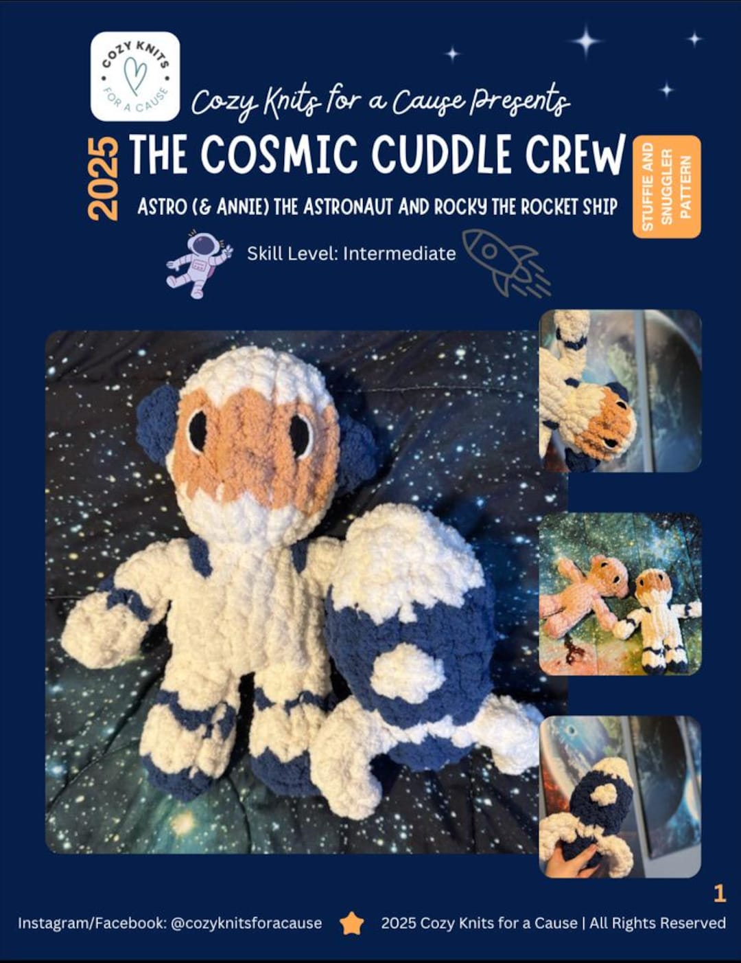 The Cosmic Cuddle Crew: Astro or Annie Astronaut and Rocky the Rocket ...