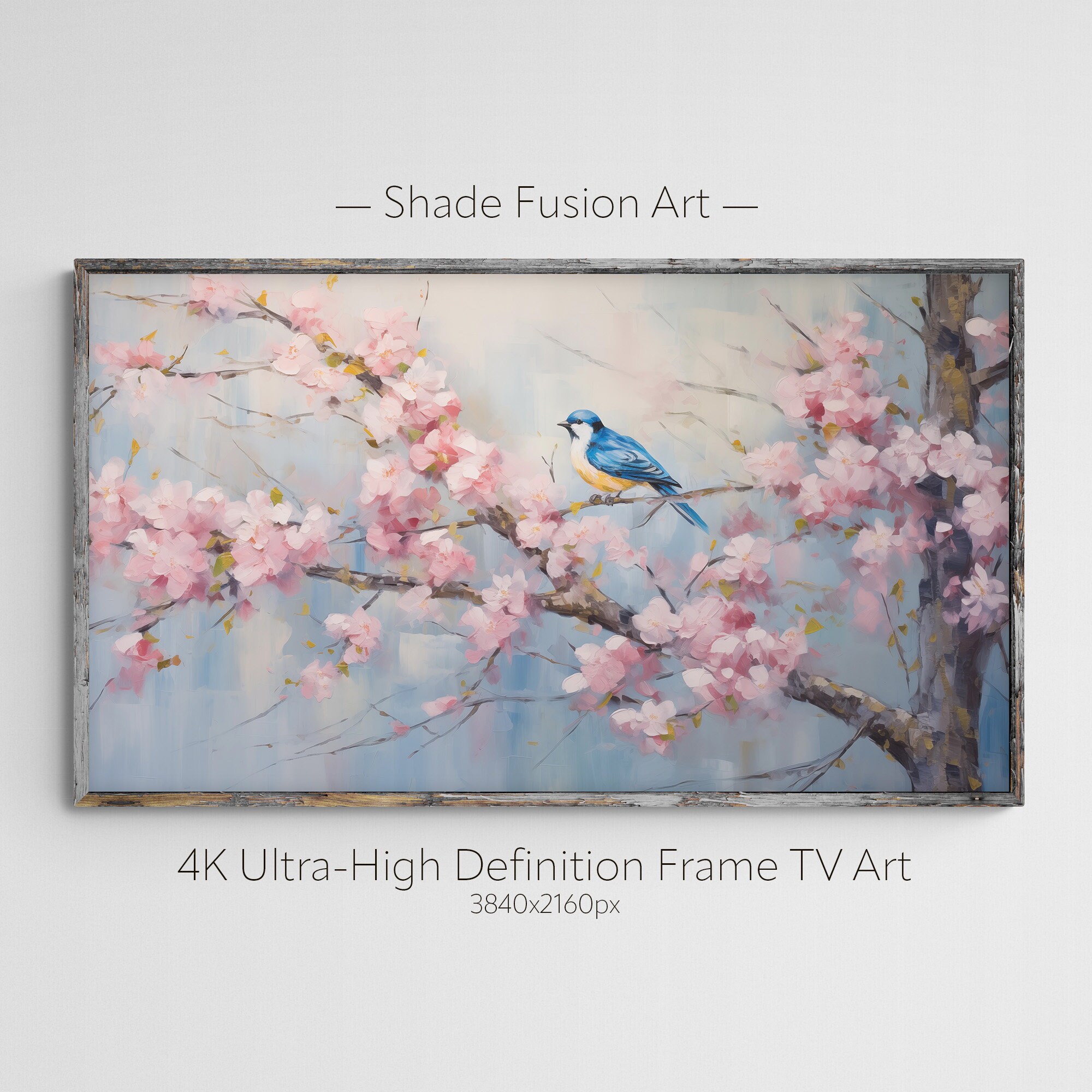 Easter Bird Samsung Frame TV Art, Easter Decor, Spring Tree Art, Bird ...