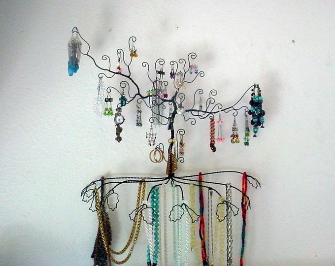Colossal Wall Mount Jewelry Display Tree Necklace Earring Rack - Etsy