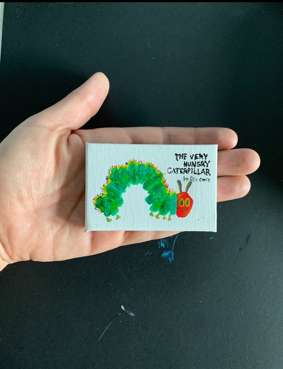 The Very Hungry Caterpillar Mini Acrylic Painting - Etsy