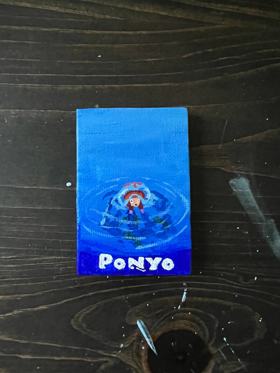 Ponyo Mini Acrylic Painting - Etsy